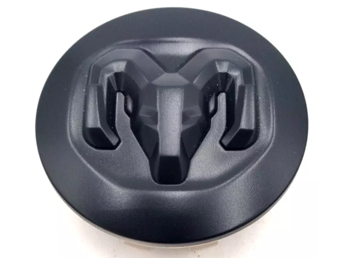 Authentic Mopar Wheel Center Cap Matte Black With Rams Head Logo ...