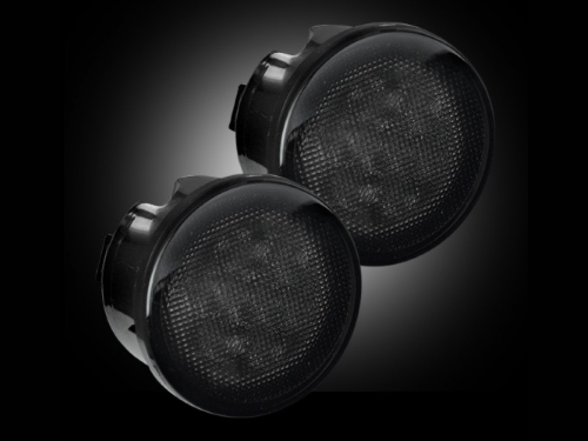 RECON Round Front Turn Signal Lenses LED - 264134BK | Mopar Online Parts