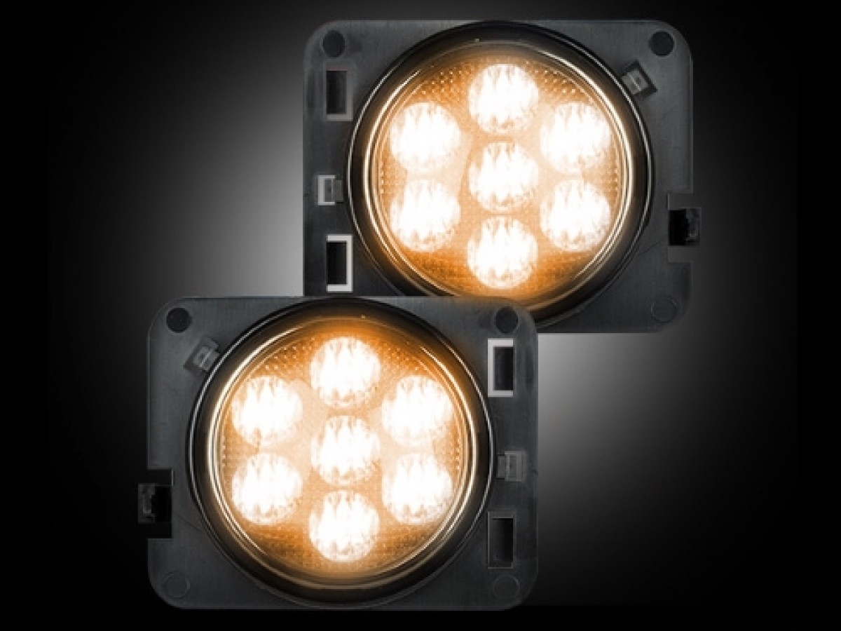 RECON Round Front Fender Lenses LED - 264135BK | Mopar Online Parts