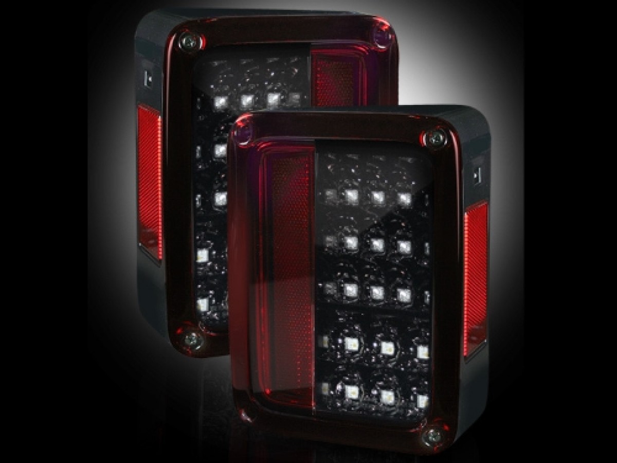 RECON Tail Lights LED Red Smoked Lens - 264234RBK | Mopar Online Parts