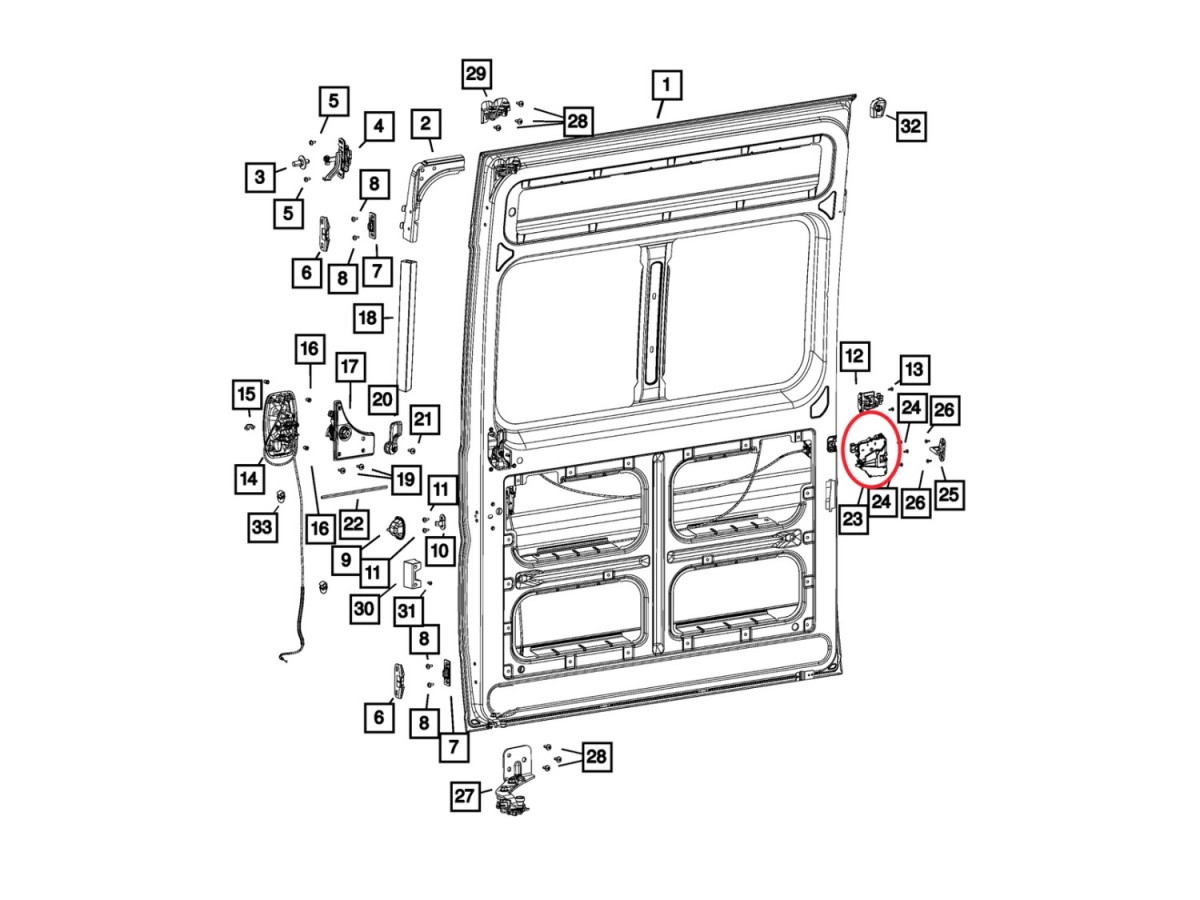 Mopar Sliding Door Latch - Right - 68226180AI | Mopar Online Parts