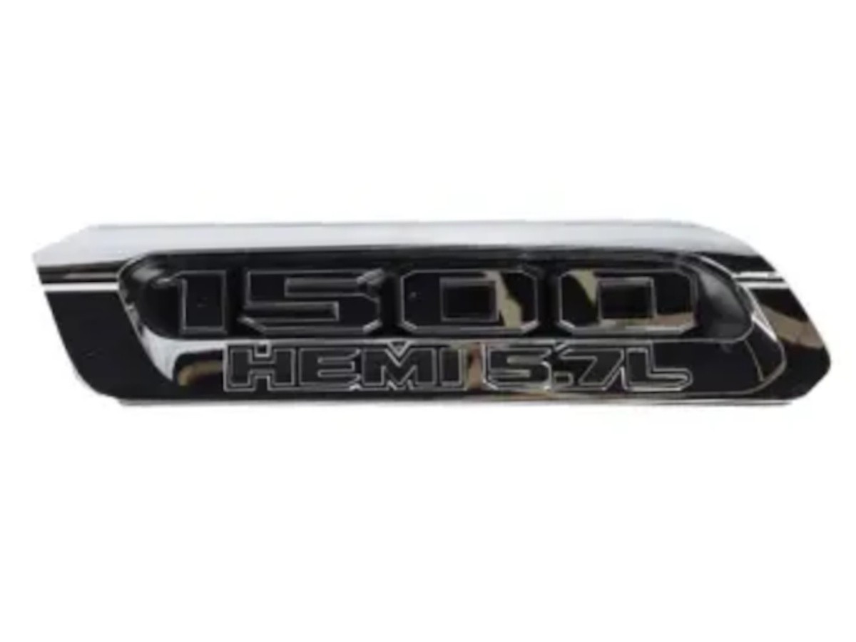 Mopar Emblem Blacked Out Hood Badge Left Side 1500 HEMI 5.7L ...