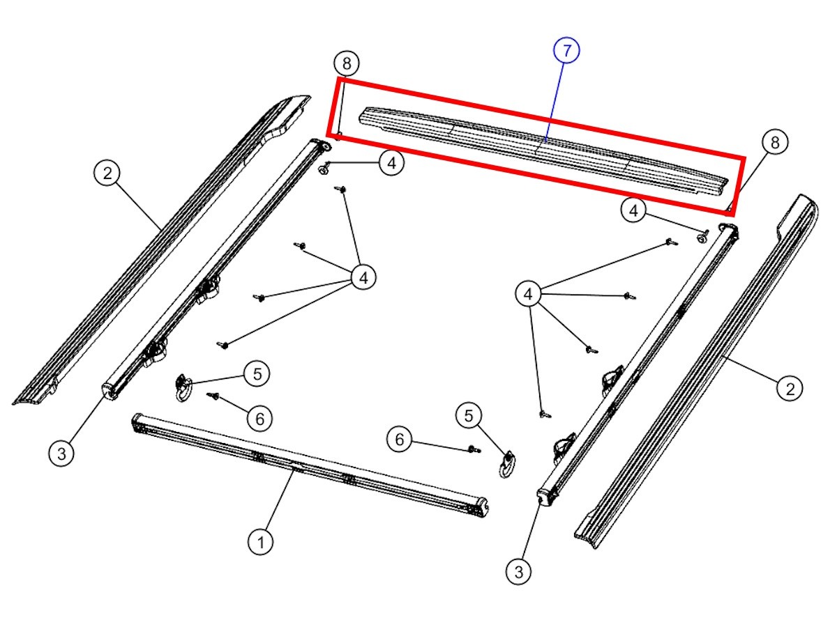 Mopar Tailgate Spoiler / Cap - 68343264AA | Mopar Online Parts