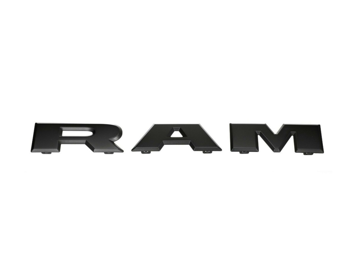 Mopar RAM Grille Emblem Matte Black Night Edition - 68358570AA | Mopar ...