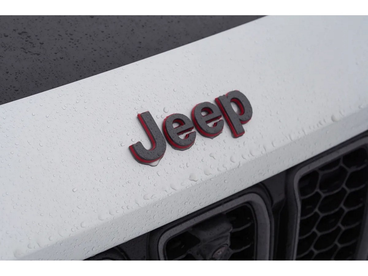 Mopar Hood Jeep Emblem Trailhawk Dark Gray With Red Outline ...