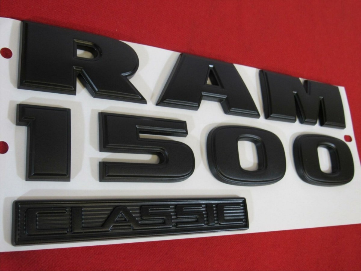 Mopar Emblem - Ram 1500 Classic Badge - Black Left - 68448647AB | Mopar ...