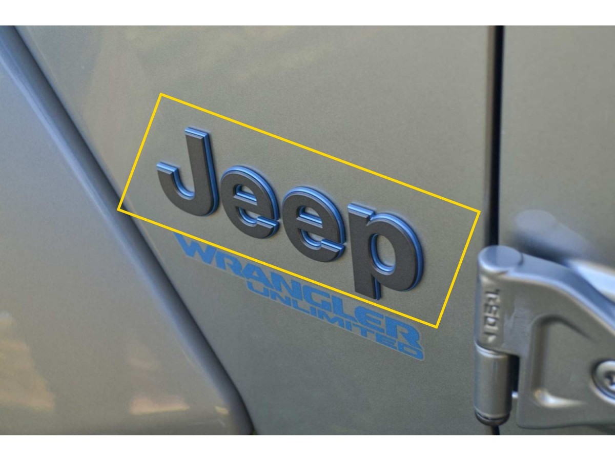 Mopar Jeep Fender Emblem Dark Gray Color With Blue Outline From 4xe ...