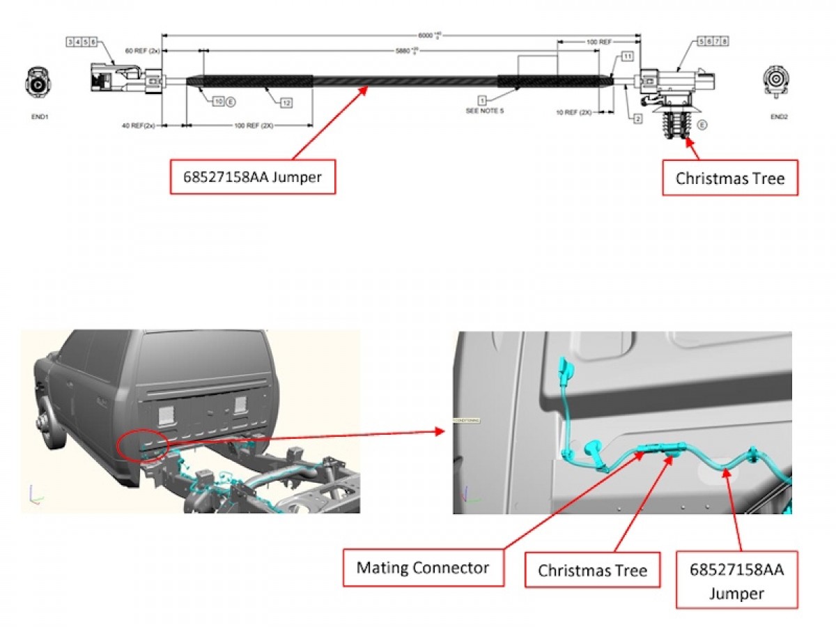 Mopar Trailer Camera With Tow Mode Display For DRVM Digital Rear View ...