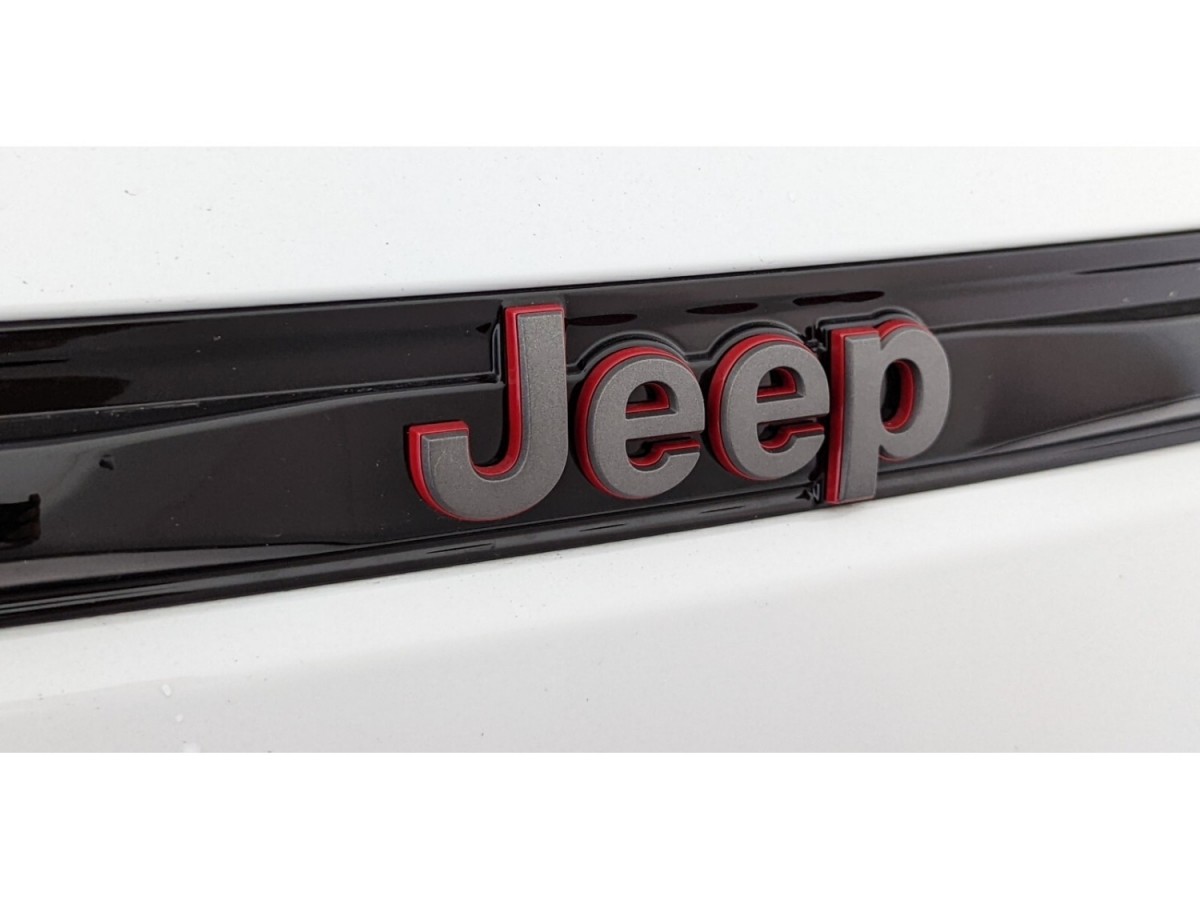 Mopar Trailhawk Rear Jeep Emblem For Two Row Models Dark Gray With Red ...