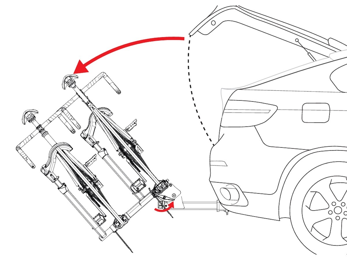 Genuine Mopar Kuat Sherpa Hitch Mounted Tilting Two Bicycle Carrier For ...