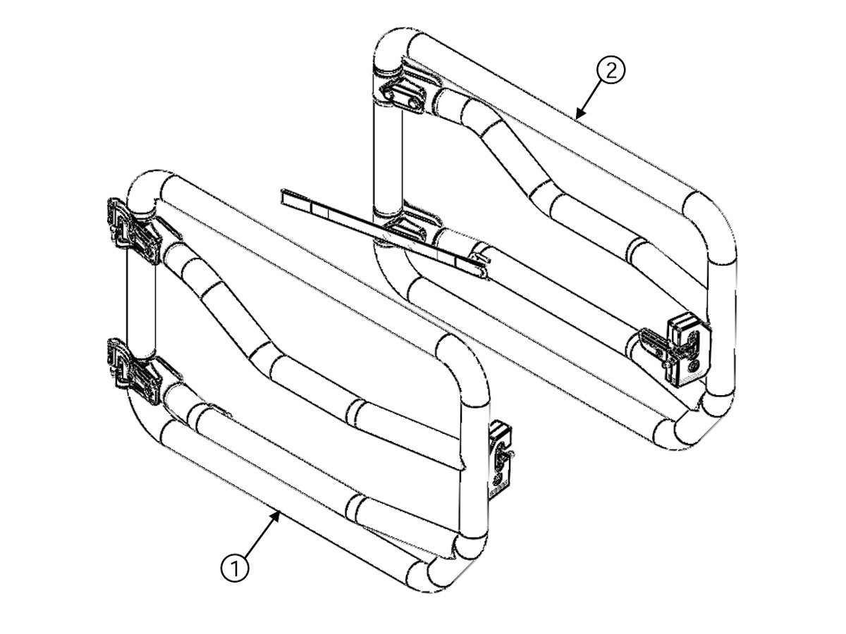 Mopar Performance Tube Door Kit Front Set - 77072496AC | Mopar Online Parts