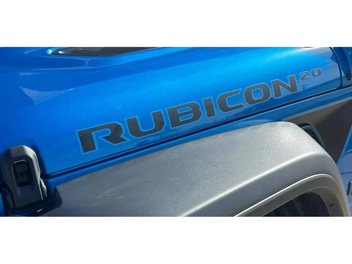 Mopar Hood Side Decal Rubicon 20th Anniversary Edition Black With Blue ...