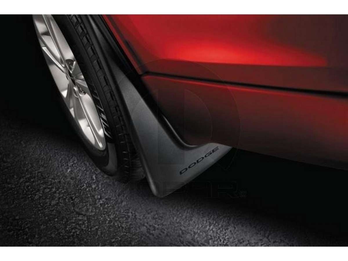 Authentic Mopar Splash Guards Rear Molded Black W/ Dodge Logo ...