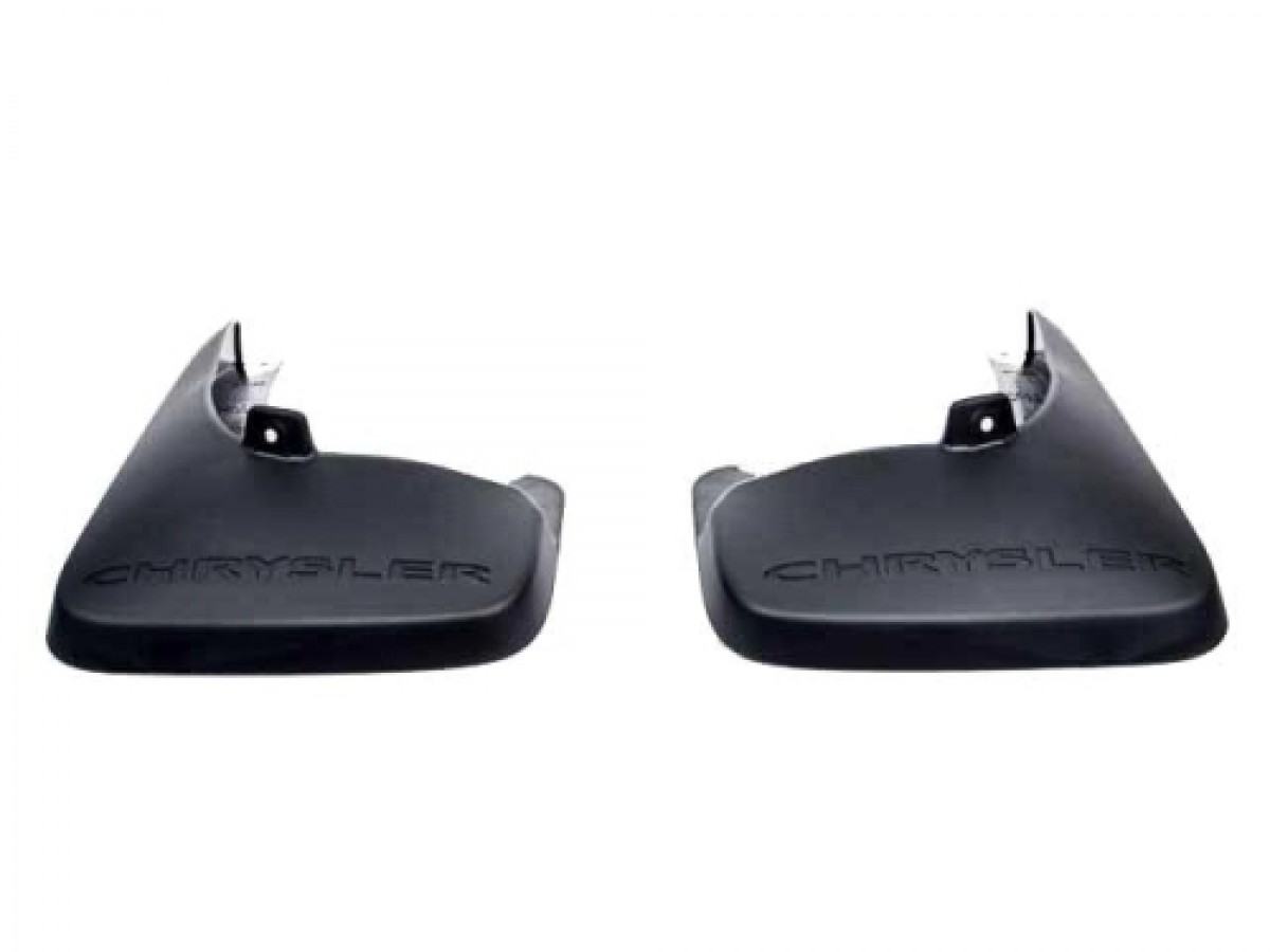 Mopar Splash Guards Rear Molded Black W/ Chrysler Logo - 82212679 ...