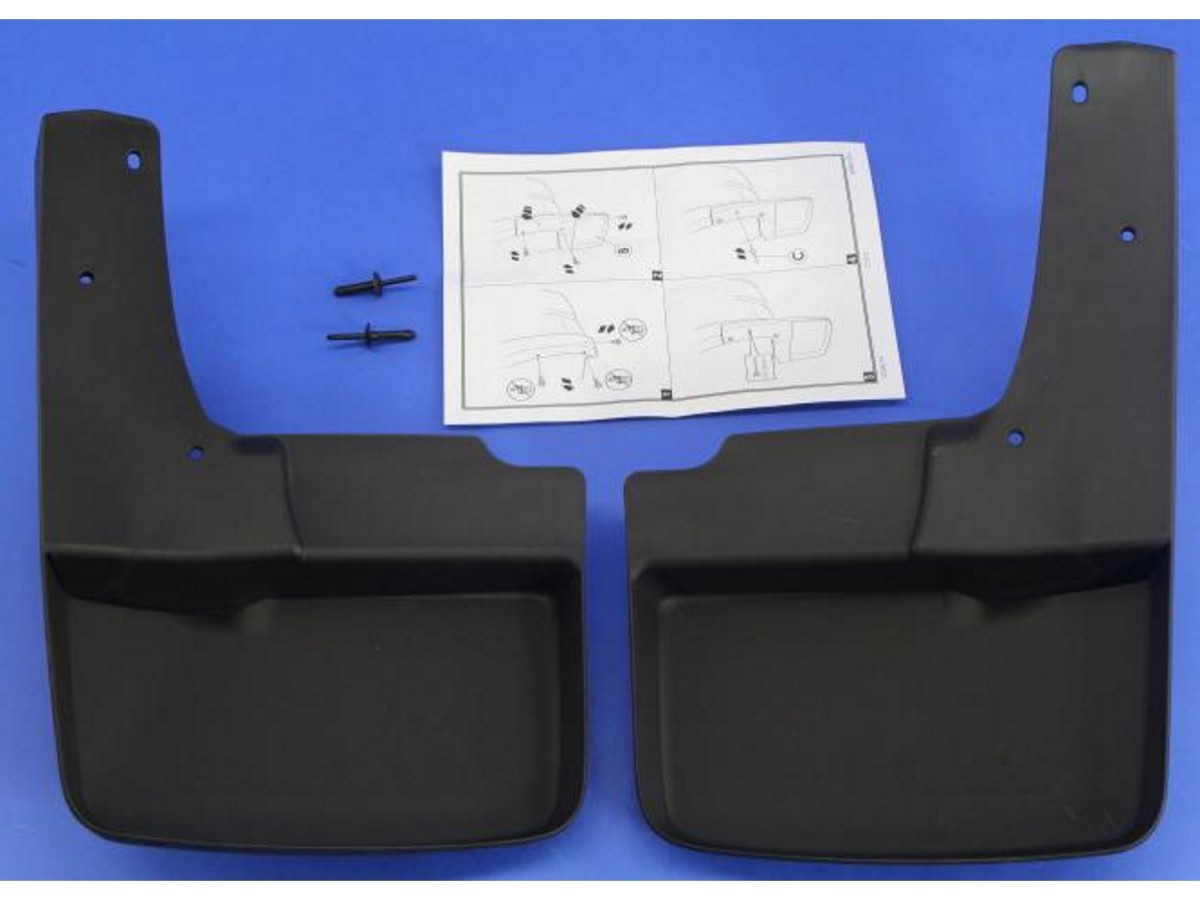 Mopar Splash Guards Rear Molded Black W/ Fender Flares - 82214136 ...