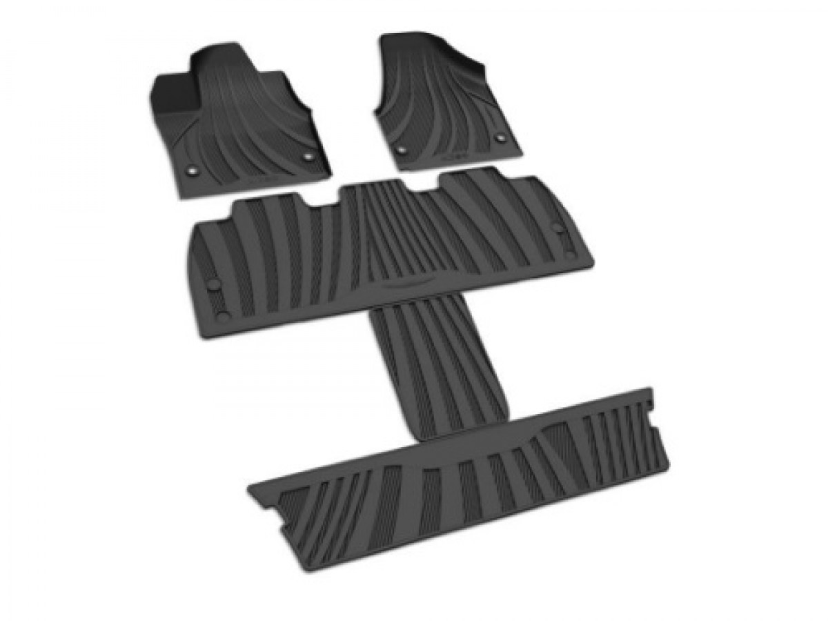 Mopar Rubber Floor Mats For First Second And Third Rows Black With ...
