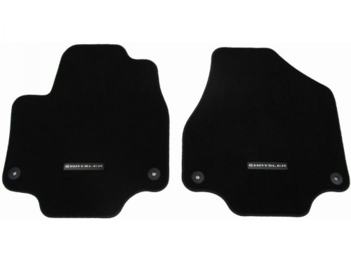 Mopar Floor Mats For Gasoline Powertrain Black With Chrysler Logo First ...
