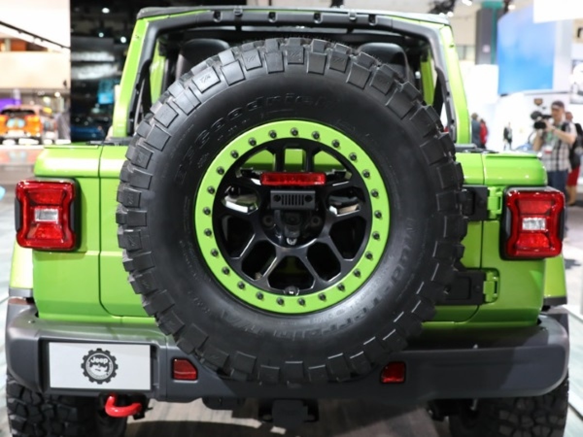 Mopar Spare Tire Carrier Center High Mount Stop Light CHMSL Relocation ...