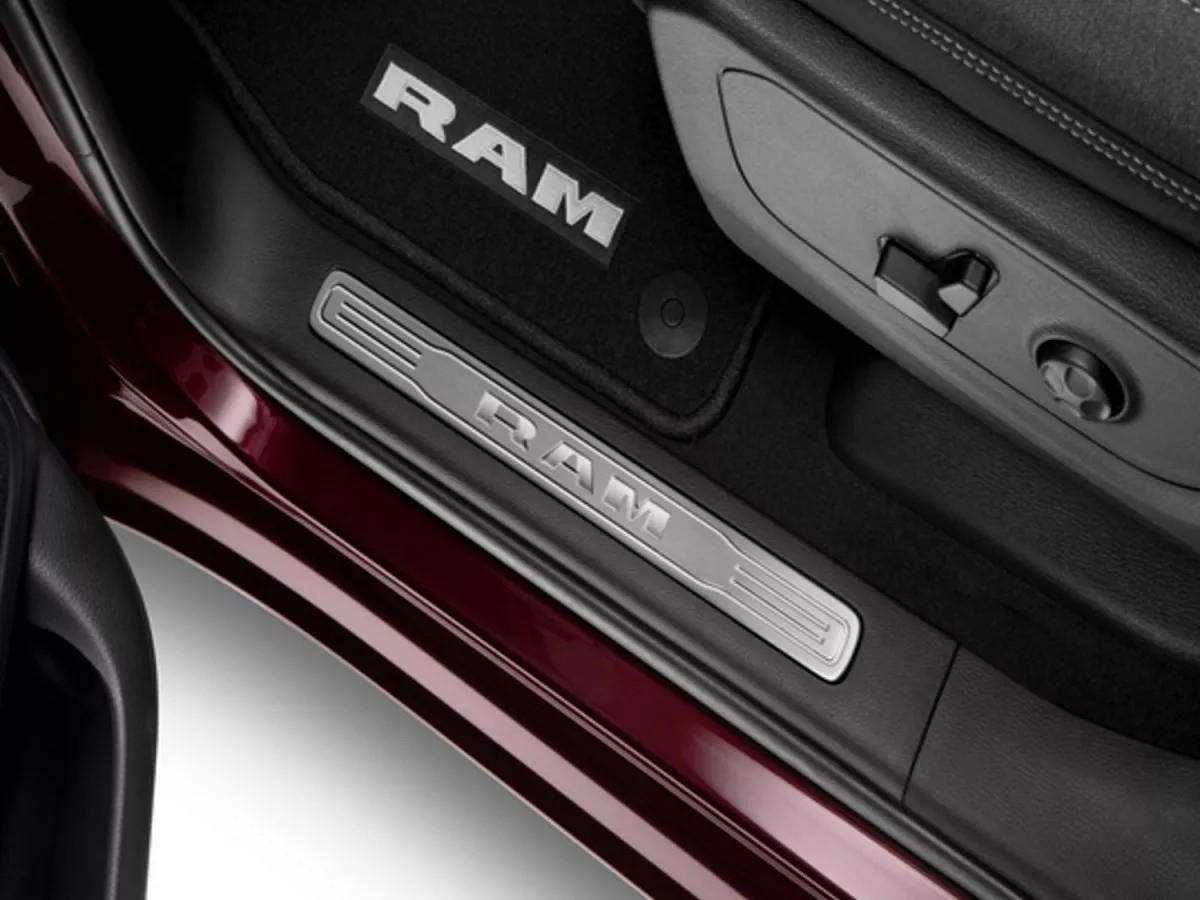 Mopar Door Sill Guards - Quad Cab - Global Black - 82215420 | Mopar ...