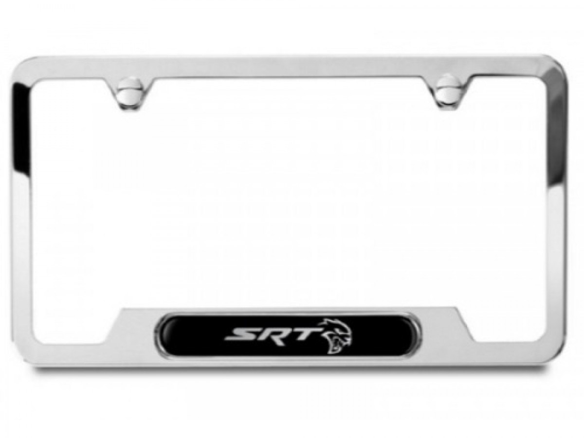 Mopar Plate Frame W/ SRT Hellcat Logo Polished - 82215525 | Mopar ...