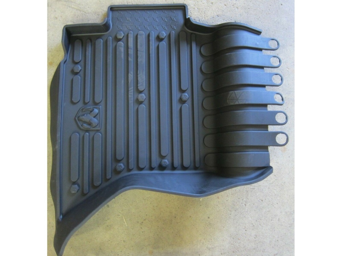 Mopar Rubber Mats Bucket Style Front & Rear Black With Ram's Head Logo ...