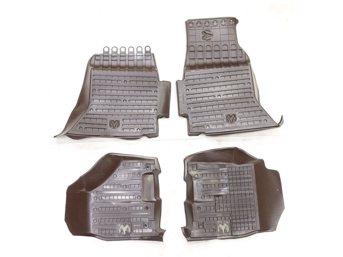 Mopar Rubber Mats Bucket Style Front & Rear Brown - 82215584AB | Mopar ...