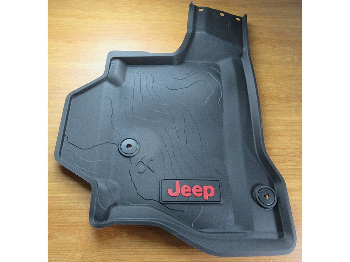 Mopar All Weather Rubber Mats Kit Of Four For Front And Rear Black With ...