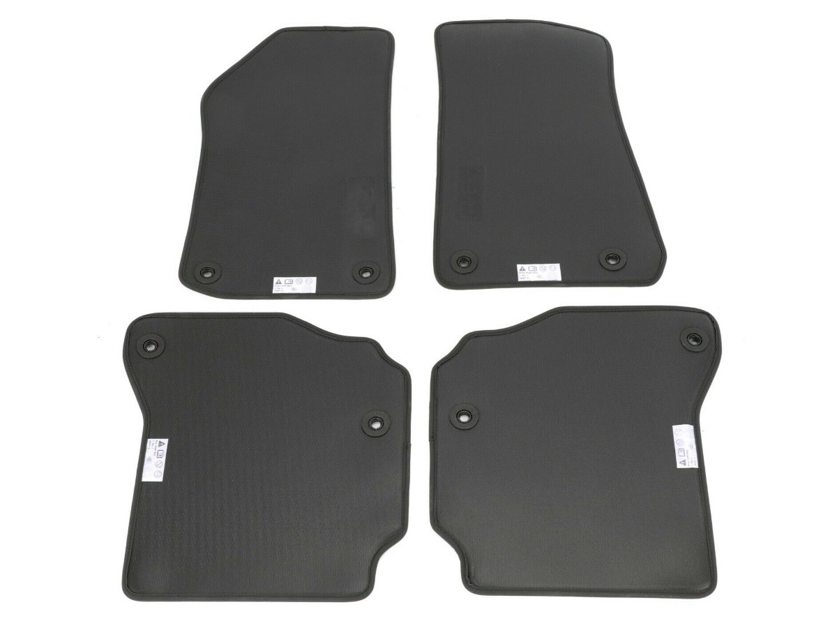 Mopar Floor Mats Set Of Four Black With Light Tungsten Jeep Logo ...