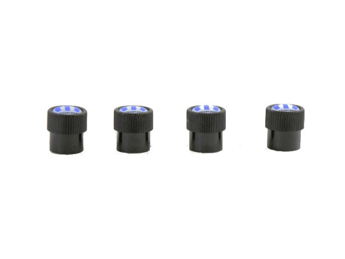 Mopar Wheel Valve Stem Caps Mopar Logo Blue - 82215721 | Mopar Online Parts