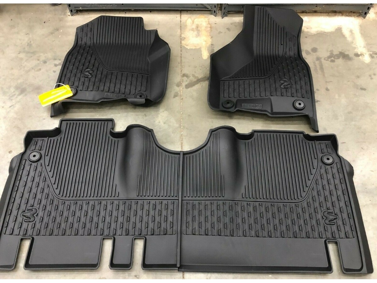 Mopar All Weather Mats Mega Cab Bench Seats Black - 82215767AC | Mopar ...
