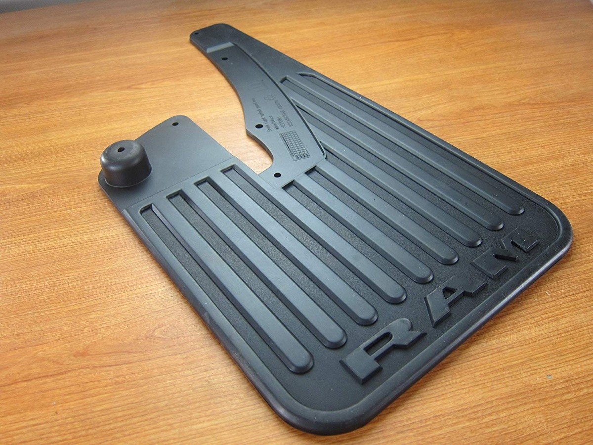 Mopar Flat Splash Guards Black With RAM Logo Front Pair For Vehicles ...