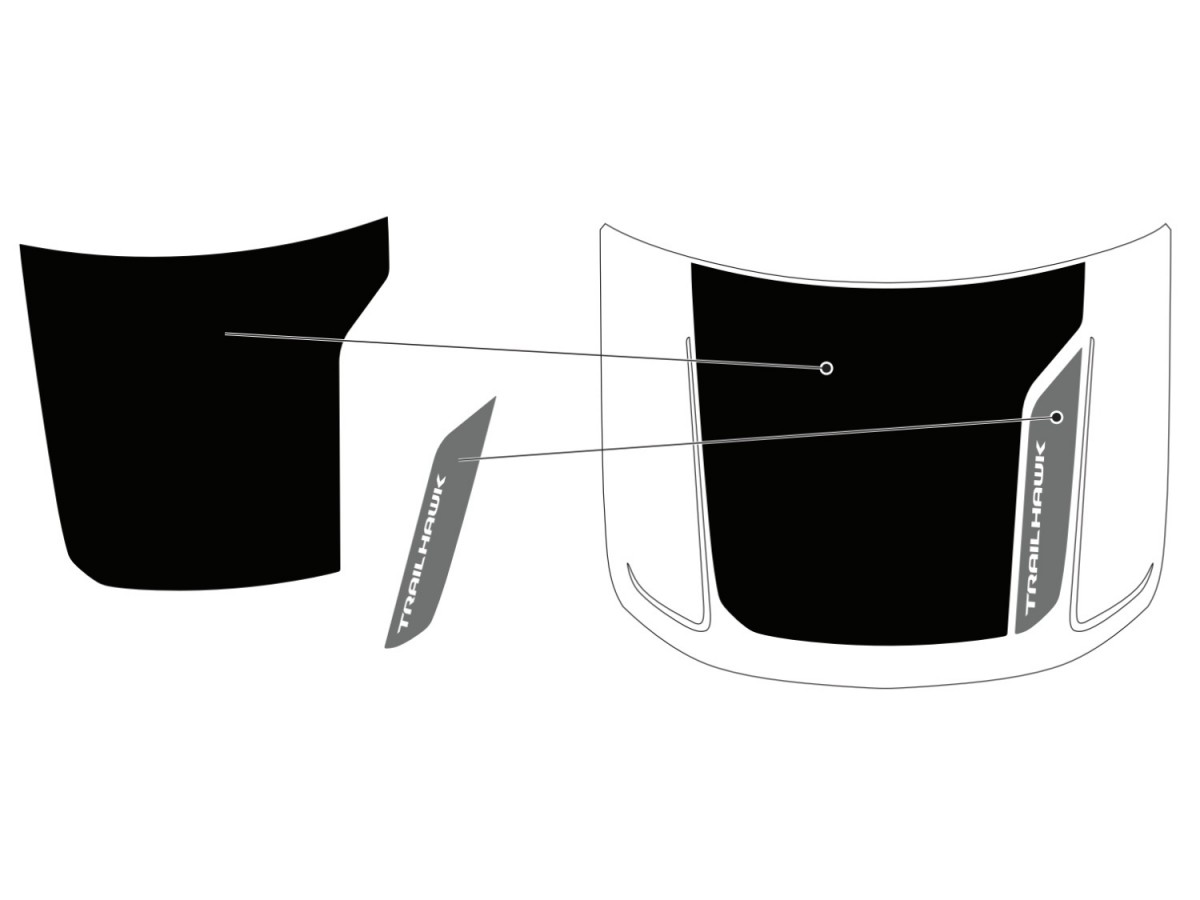 Authentic Mopar Trailhawk Hood Graphic Red Black - 82216015AA | Mopar ...