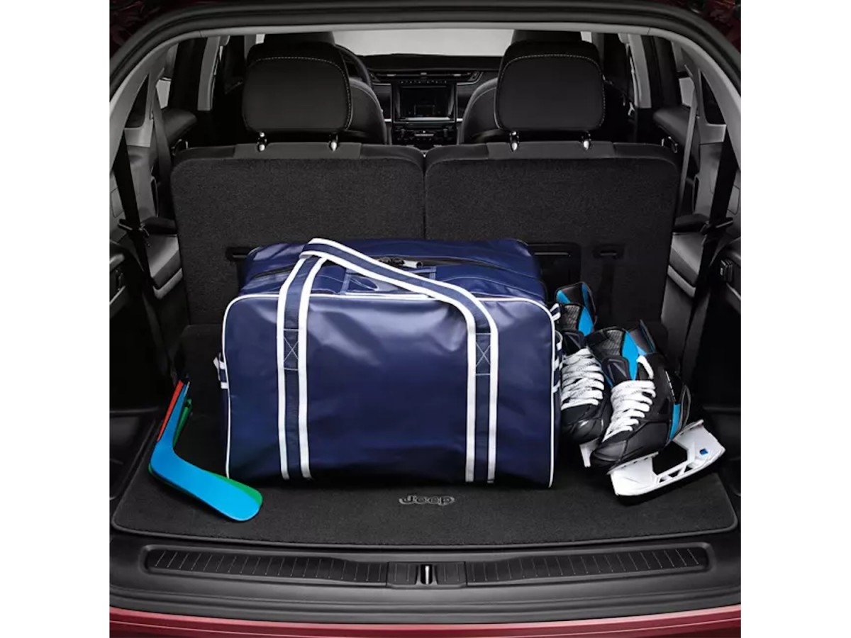 Mopar Carpet Cargo Mat Black With Jeep Logo - 82216024AB | Mopar Online ...