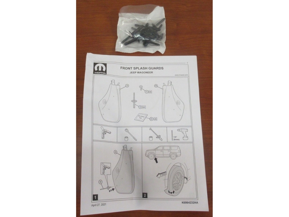 Mopar Molded Splash Guards Kit Of Two Baltic Gray For Front ...