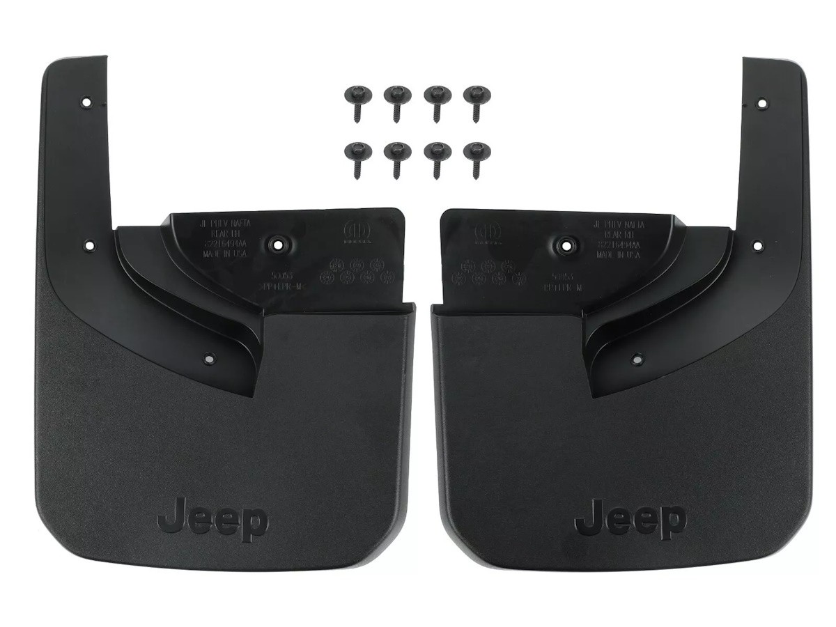 Mopar Splash Guards For 4XE PHEV Sahara And Sport Rear Black Pair With ...