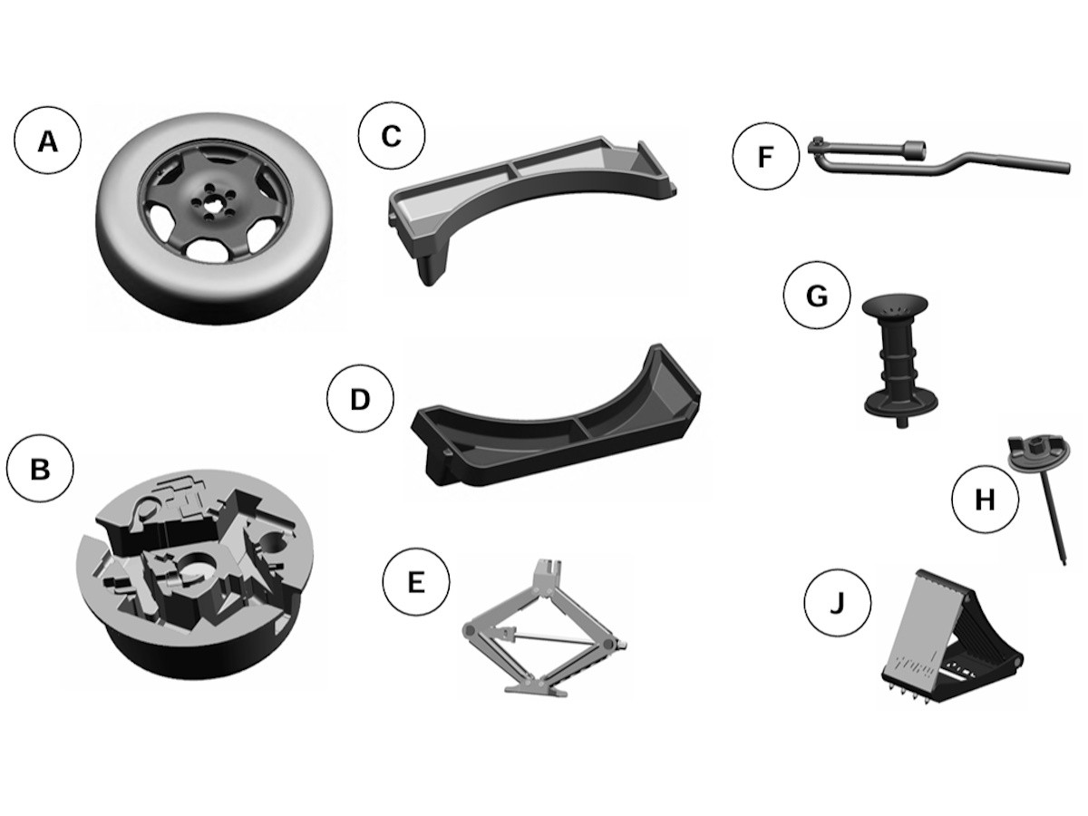 Mopar Production Spare Tire Kit For Trunk - 82216595AA | Mopar Online Parts