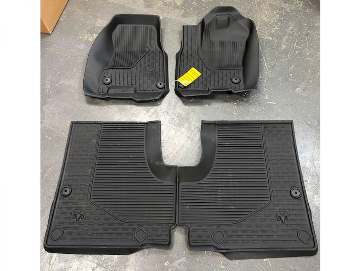 Authentic Mopar All Weather Floor Mats Black Color For Front And Rear ...