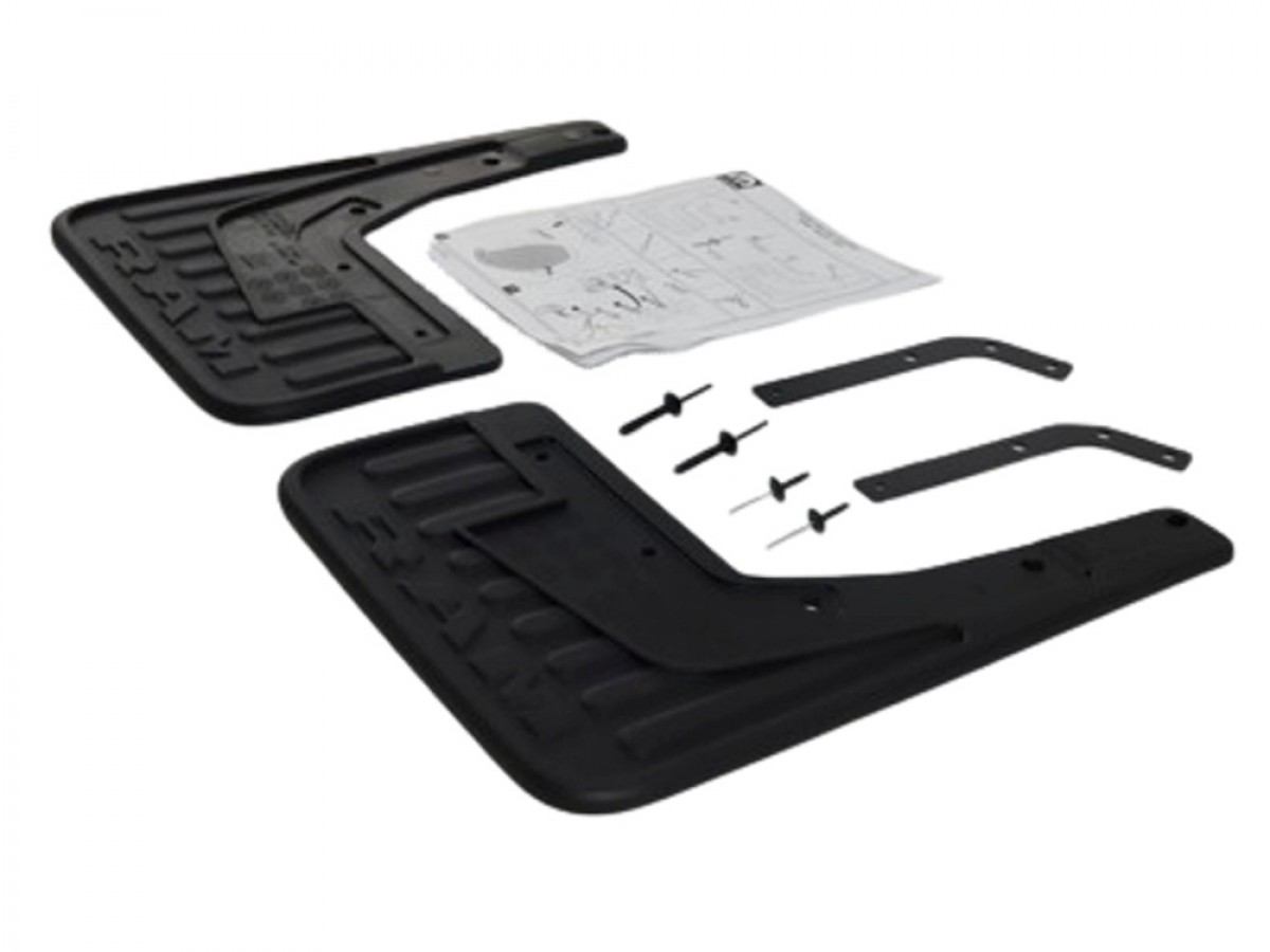 Mopar Splash Guards Front Pair Rubber Black With RAM Logo For Trucks ...