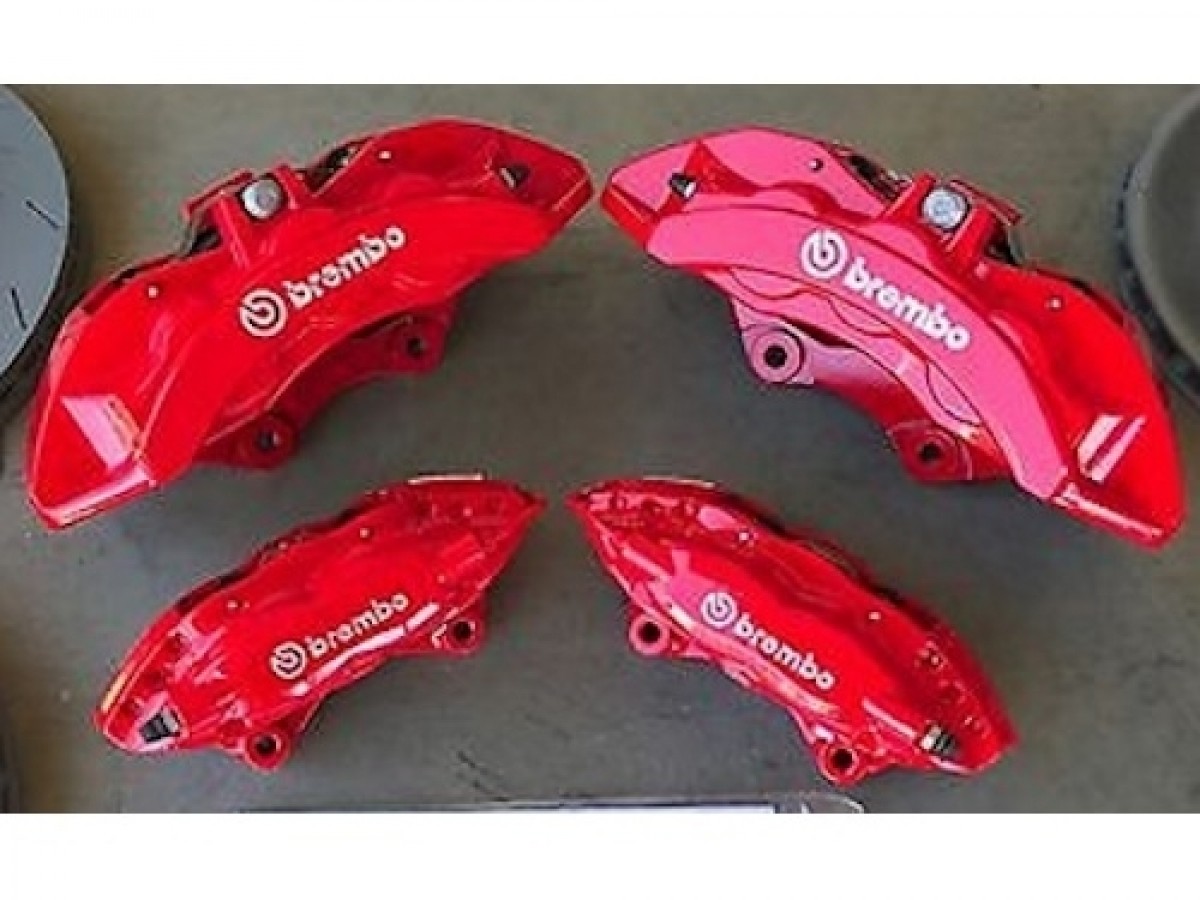 Mopar BR7 Front And Rear Brake Kit With Rotors Brake Pads And Red ...
