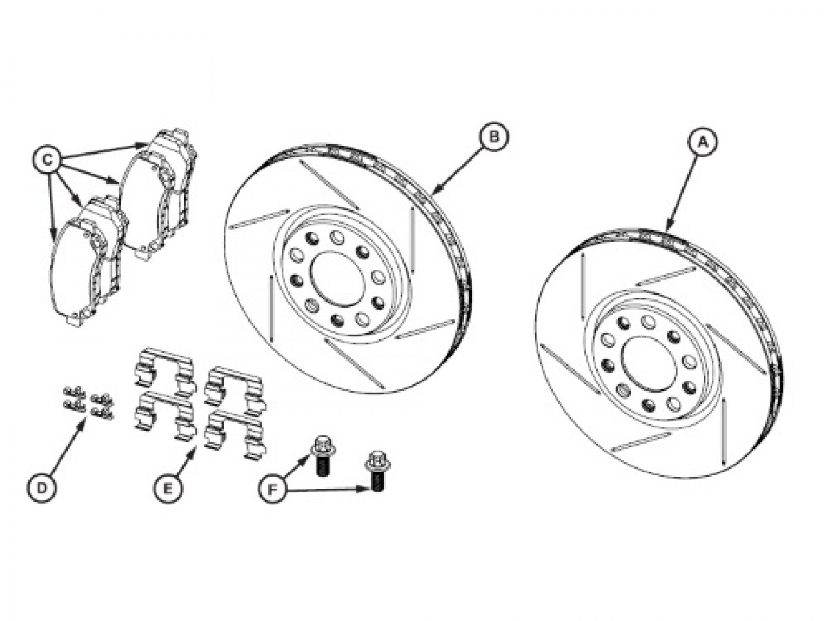 Authentic Mopar Performance Brake Kit Front - P5156166 | Mopar Online Parts
