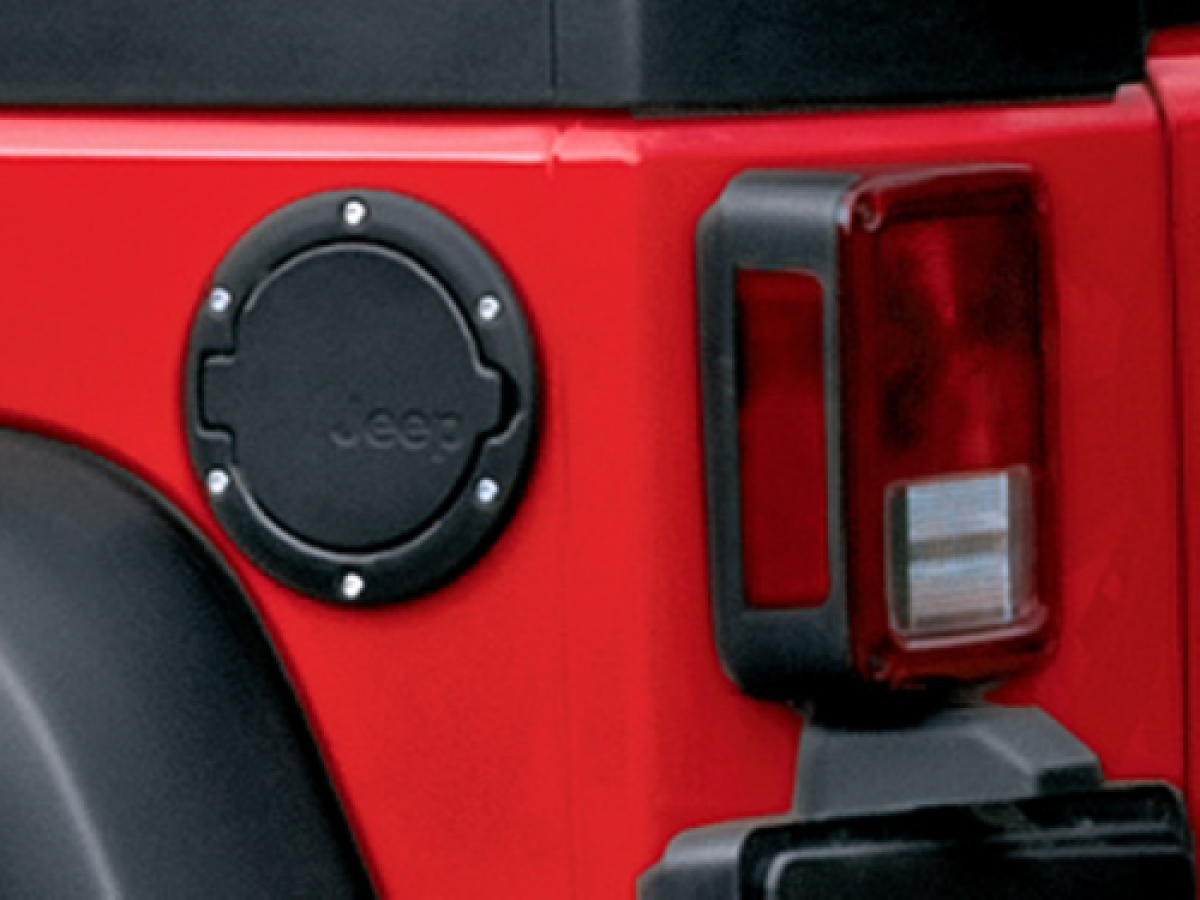 Mopar Fuel Filler Door Satin Black 4 Door - 82214793 | Mopar Online Parts