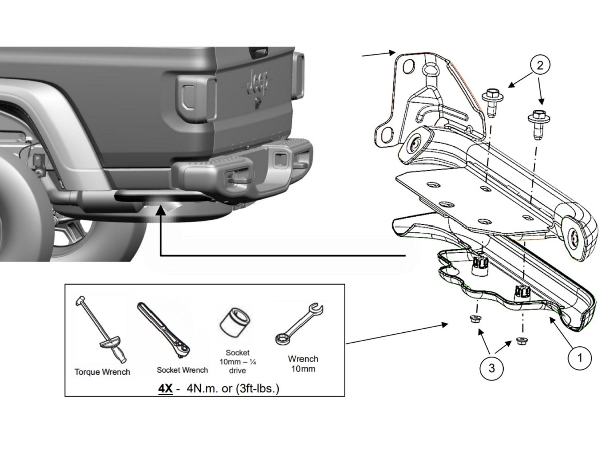 Mopar Off Road Rear End Rock Rail Trim Covers Red - 82216460AA | Mopar ...