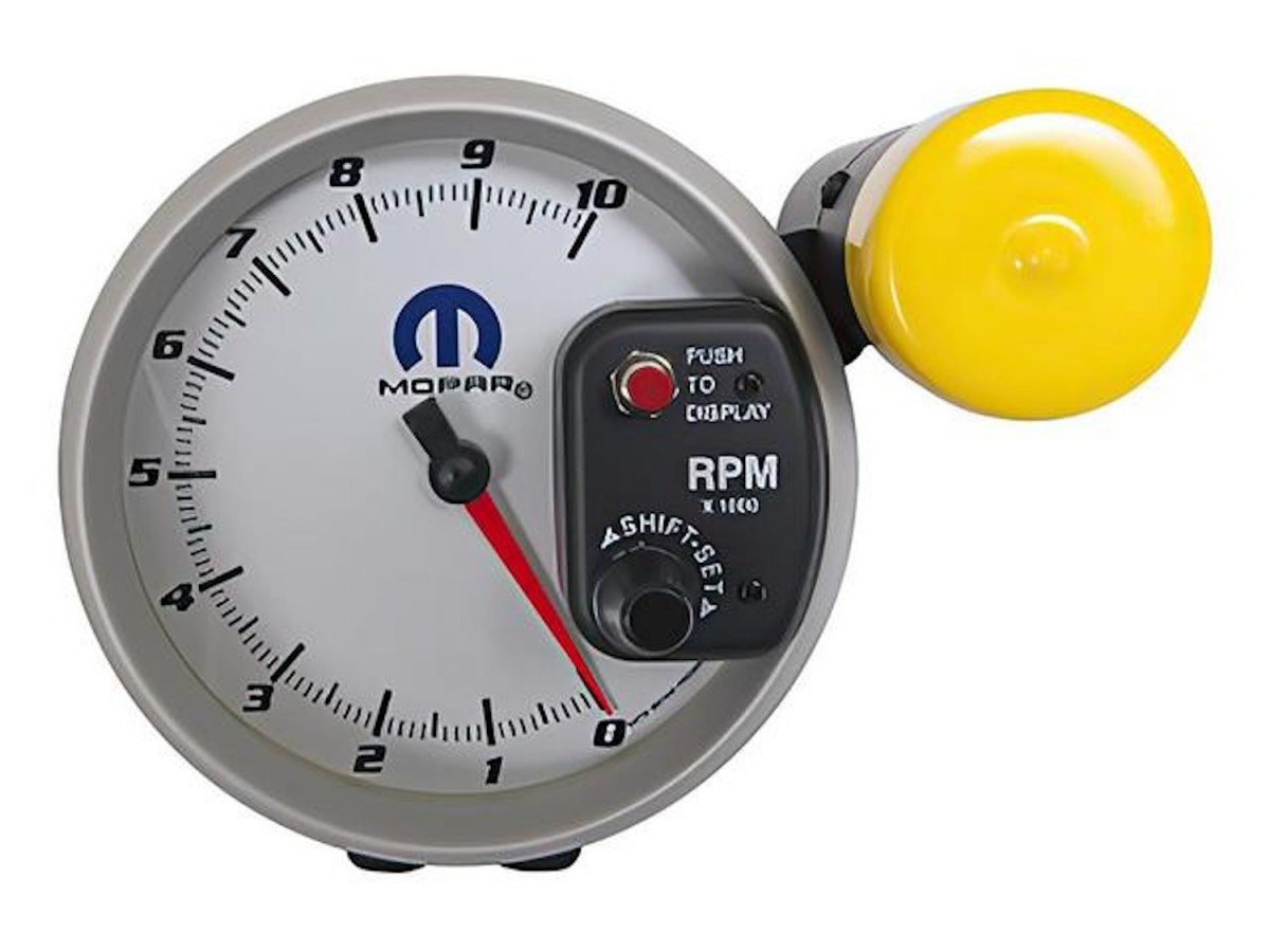 Authentic Mopar Performance Full Sweep Electric Tachometer Gauge White ...