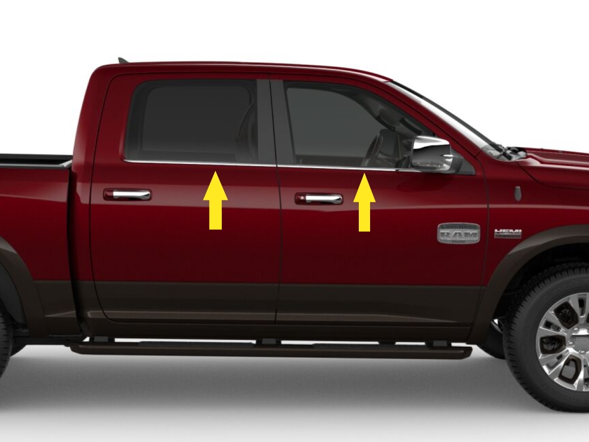 Authentic Mopar Trim Kit Window Molding Kit Of Four Chrome ...